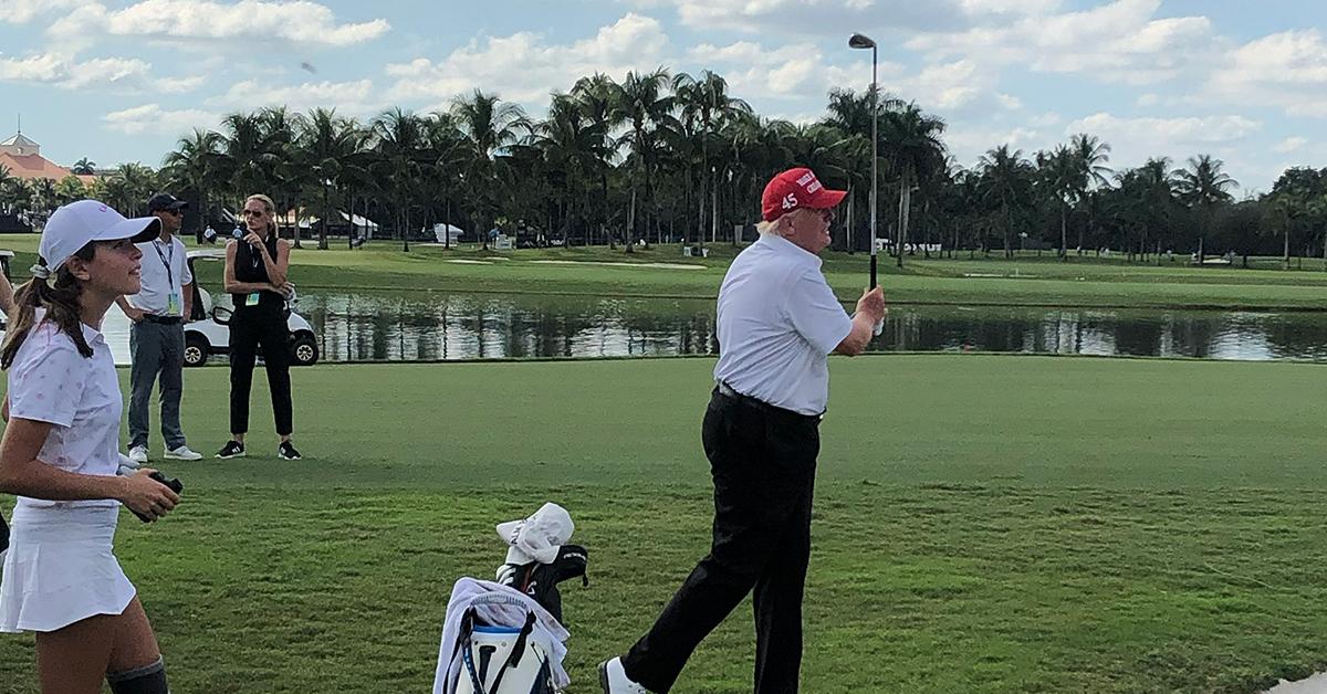 Donald Trump Takes Swing At Joe Biden On Golf Course