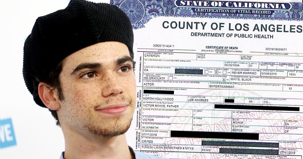 Cameron Boyce Death Certificate Reveals Funeral Details
