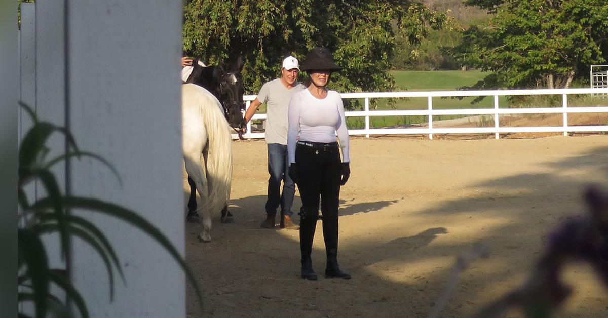 Lisa Vanderpump Goes Horseback Riding