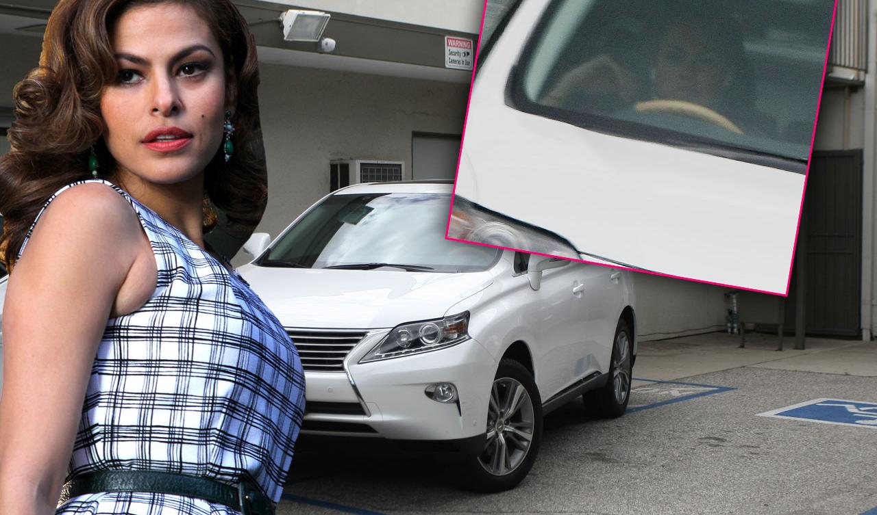 Eva Mendes Parks SUV Disabled Spot