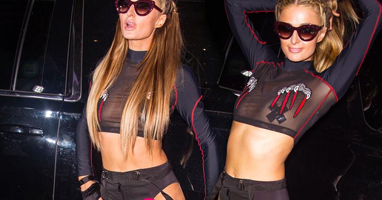 Paris Hilton Suffers Bra And Underwear Wardrobe Malfunction At Fashion Week