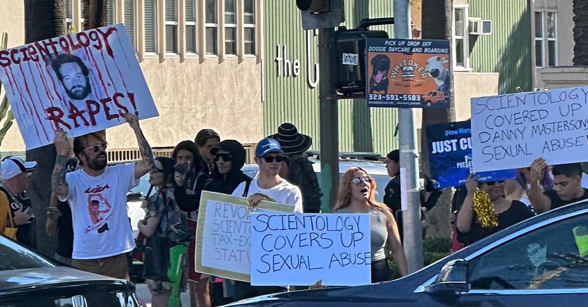 Protesters Swarm Scientology’s Celebrity Centre With Danny Masterson Signs