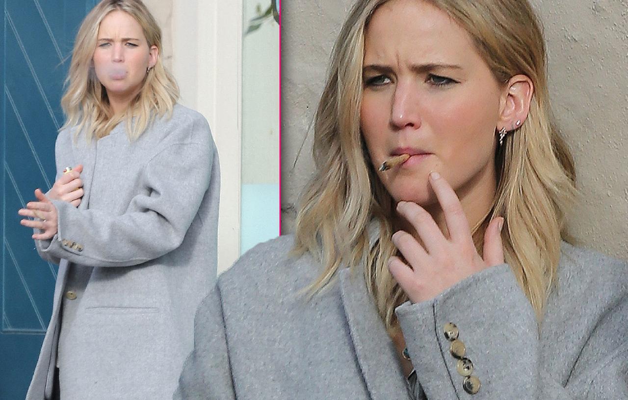 Jennifer Lawrence Smokes Something Suspicious Photos