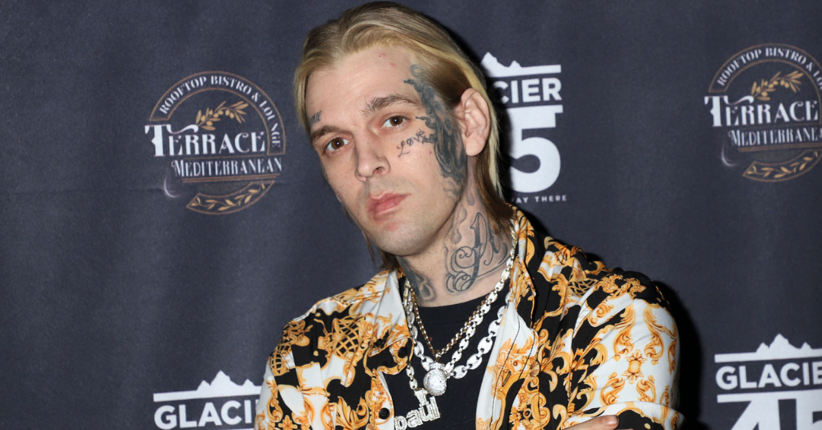 Aaron Carter Tattoos A Massive Butterfly On His Face To Cover Fiancés Name