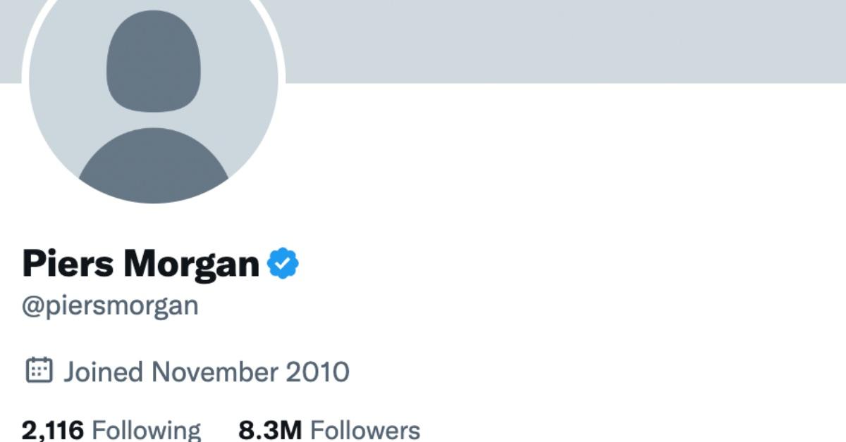 Piers Morgan's Twitter Hacked, Account Wiped After Explosive Tweets