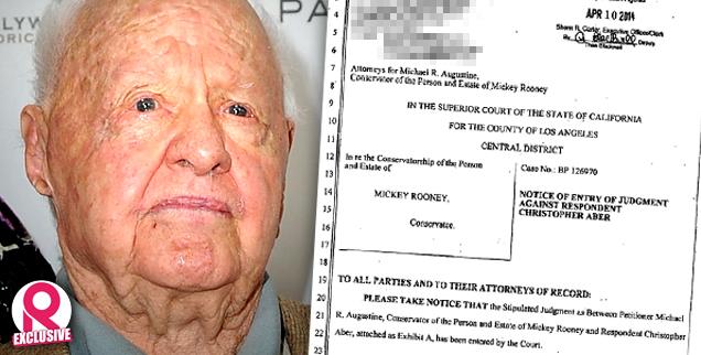Mickey Rooney Will Rest In Peace As Bitter ‘Elder Abuse’ Feud With ...