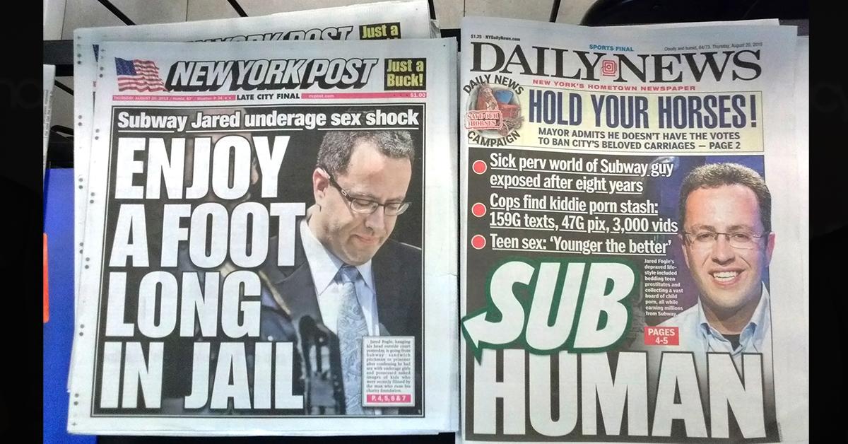 What Ex-Subway King Jared Fogle Will Be Eating in Prison on Christmas