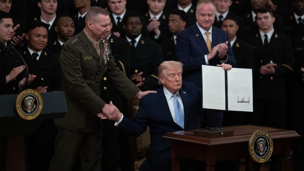 Trump, 79, Sparks Health Concerns After Struggling To Sit At Tiny Desk