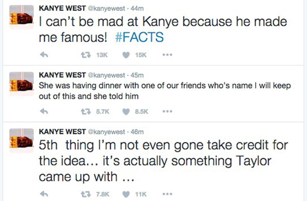 Kanye West Defends Taylor Swift Diss Track In Epic Twitter Rant