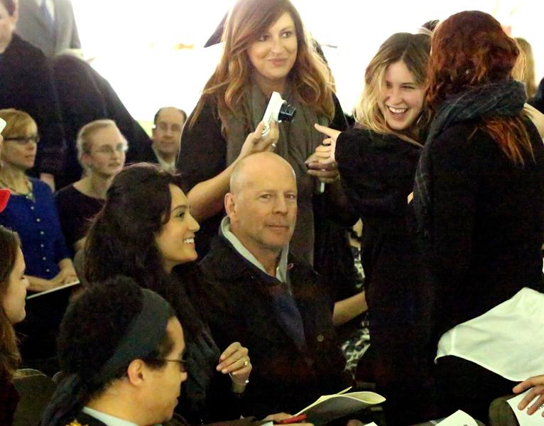 Proud dad Bruce Willis and wife at Daughter Scout's Ivy League Graduation