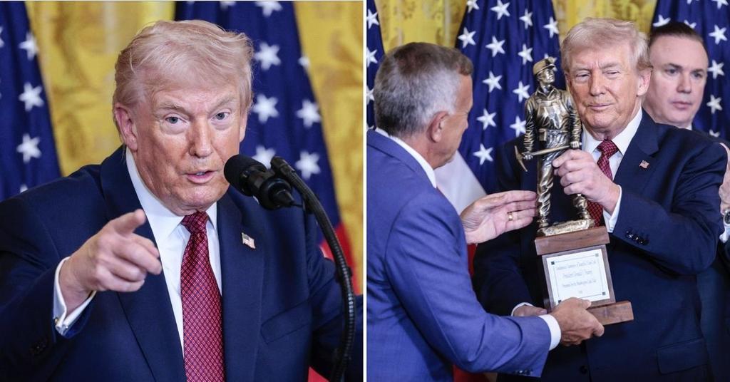 Watch Trump Stumble Over His Words While Accepting 'Fake Award'