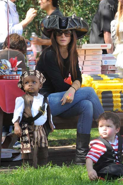 Sandra Bullock And Louis Bardo Go To A Pirate Party
