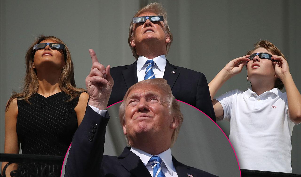 Donald Trump Looks Directly Into Sun During Solar Eclipse