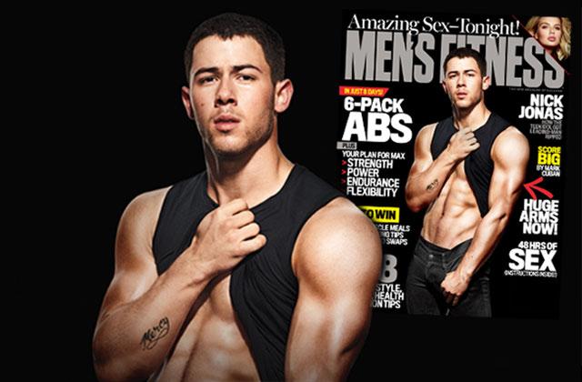 Sexy! Nick Jonas Lifts His Shirt And Reveals Taut Abs In 'Men's Fitness'