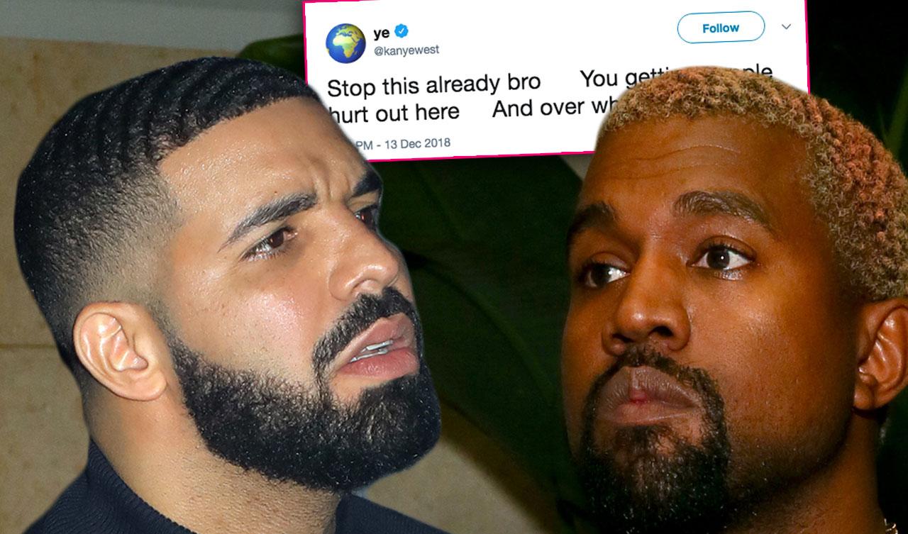 Kanye West Goes On Epic Twitter Rant In Fight With Drake Over Baby Diss