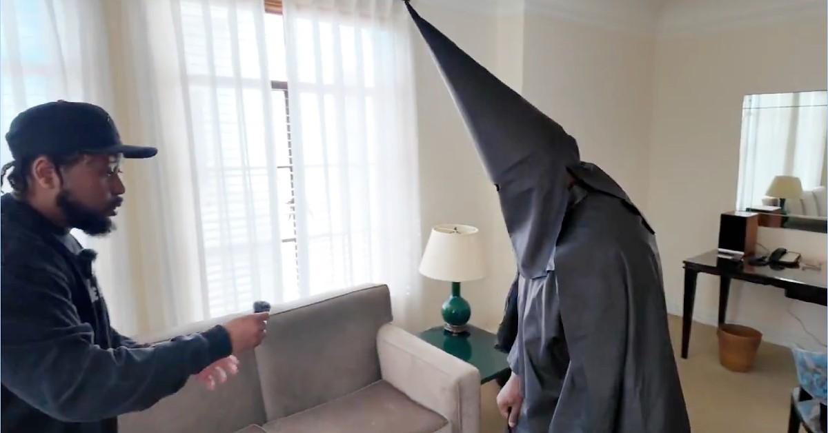 Kanye West Wears Black KKK Outfit During Horrific Hour-Long Interview