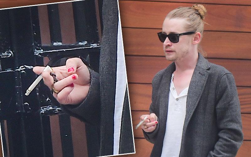 Reclusive Macaulay Culkin Seen Smoking & Wearing Red Nail Polish After ...