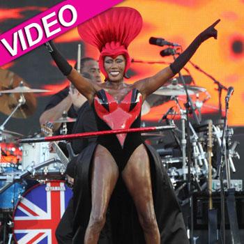 Not Bad For A 64-Year-Old! Watch Grace Jones Amazing 4-Minute Hula Hoop Performance