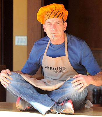 VIDEO & PHOTOS: Charlie Sheen Cooks Up WINNING Recipes For Funny Or Die