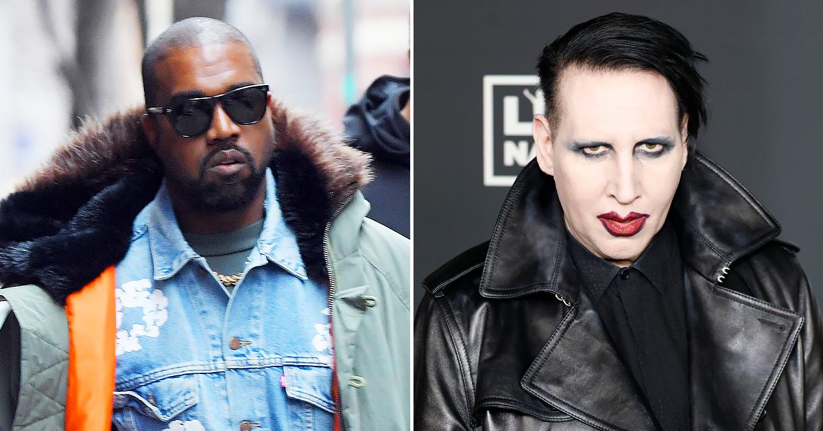 Kanye West Dines With Makeup-Free Marilyn Manson, Discusses 'Hot Girls ...