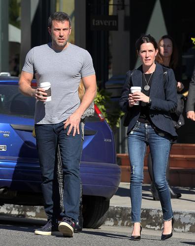 Hunky Actor Ben Affleck Sports Rippling Batman-Ready Muscles While Out ...