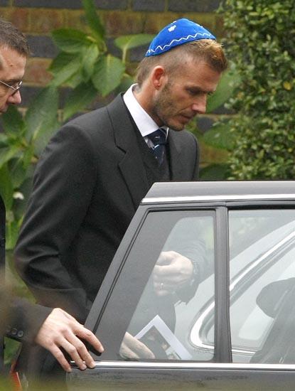 David Beckham Attends Grandfather's Funeral