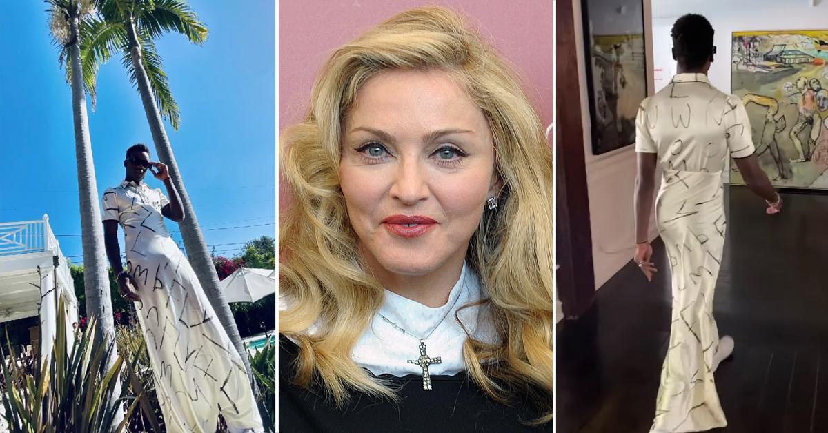 Madonna's Teenage Son David Banda Models White Dress, As Proud Mom Says ...