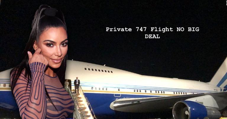 Living Large! Kim Shows Off Her Insane Private 747 Jet