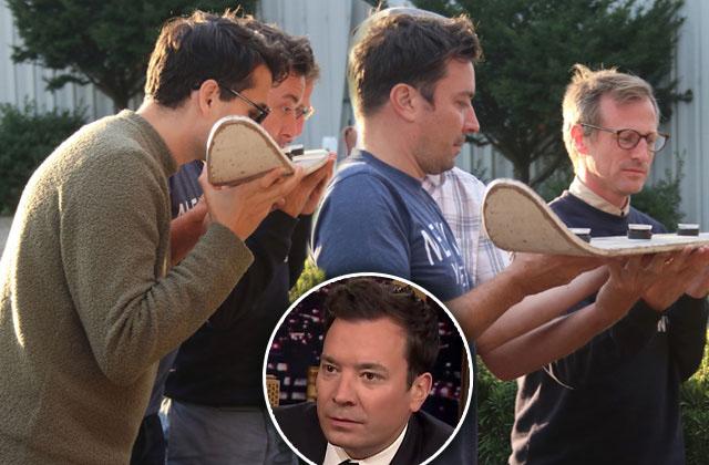 Cheers! Jimmy Fallon CAUGHT Knocking Back A Round Of Shots