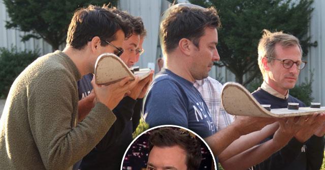 Cheers! Jimmy Fallon CAUGHT Knocking Back A Round Of Shots