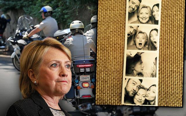 Is Hillary OK? Clinton’s Motorcade Speeds Away From Hollywood Fundraiser