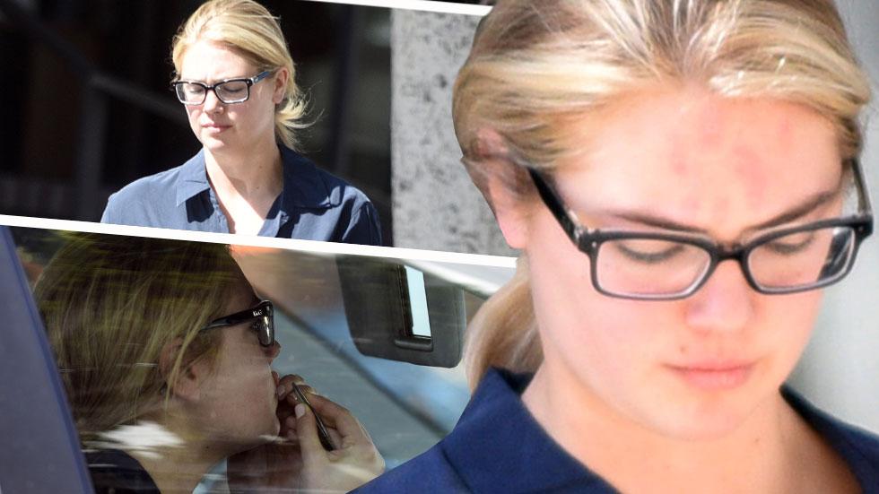 Pluck It! Kate Upton Tweezes Face In The Car