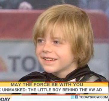 VIDEO: Super Bowl Sensation -- The Young Darth Vader Is Unmasked!