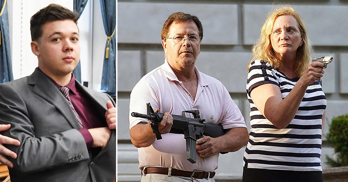 Kyle Rittenhouse Trial: Mark & Patricia McCloskey Pose Outside Court ...