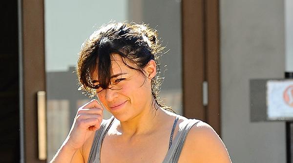 Michelle Rodriguez Hits The Gym