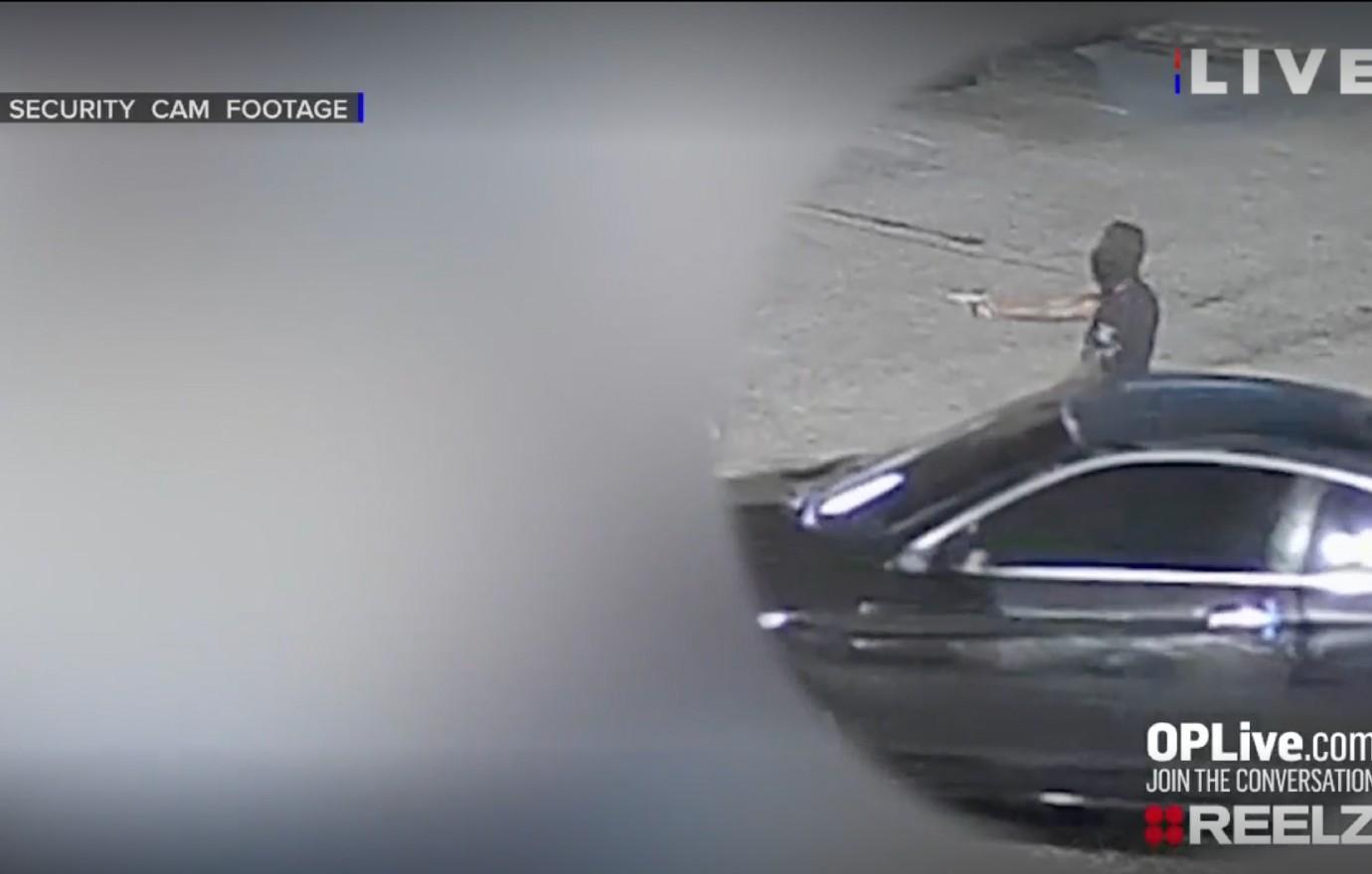 Security Camera Captures Moment Two Men Are Robbed At Gunpoint