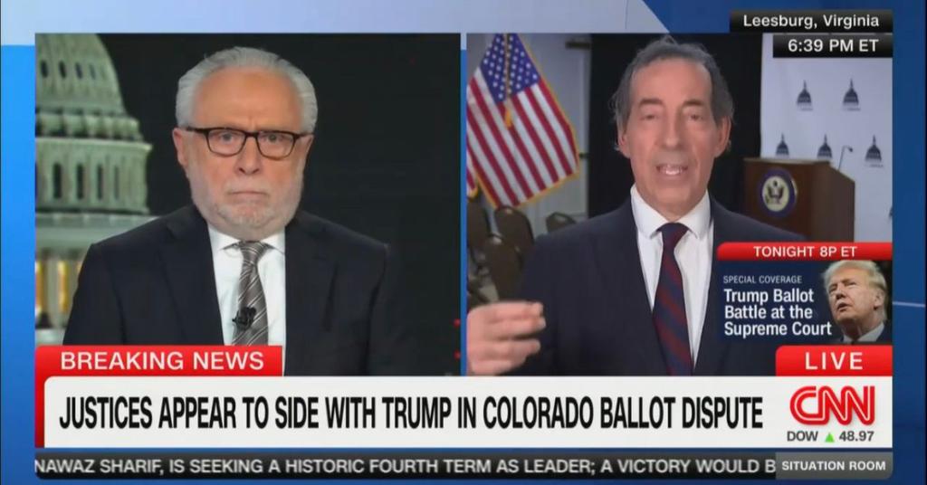 CNN Host Wolf Blitzer Almost Vomits While Discussing Trump Ballot Dispute