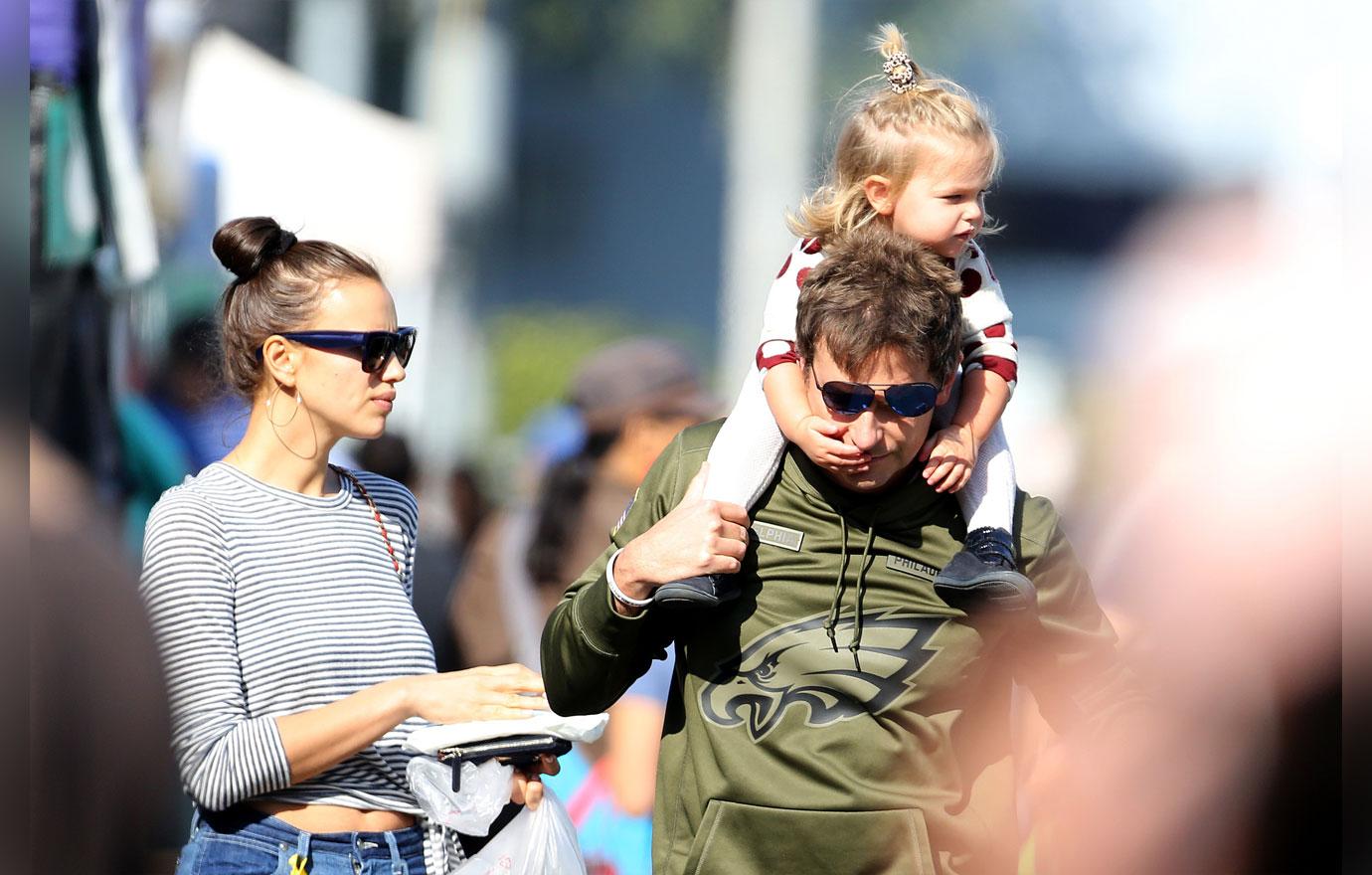Bradley Cooper & Irina Shayk Take Toddler Daughter To The Farmer's Market