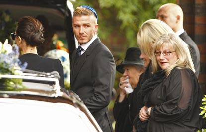 David Beckham Attends Grandfather's Funeral