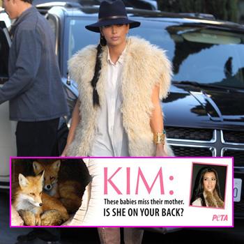 Kim Kardashian Is Slammed By PETA In Giant Billboard