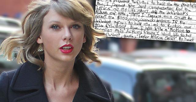 Jailhouse Lawsuit: Child Porn Felon Claims Taylor Swift Stole His Life ...