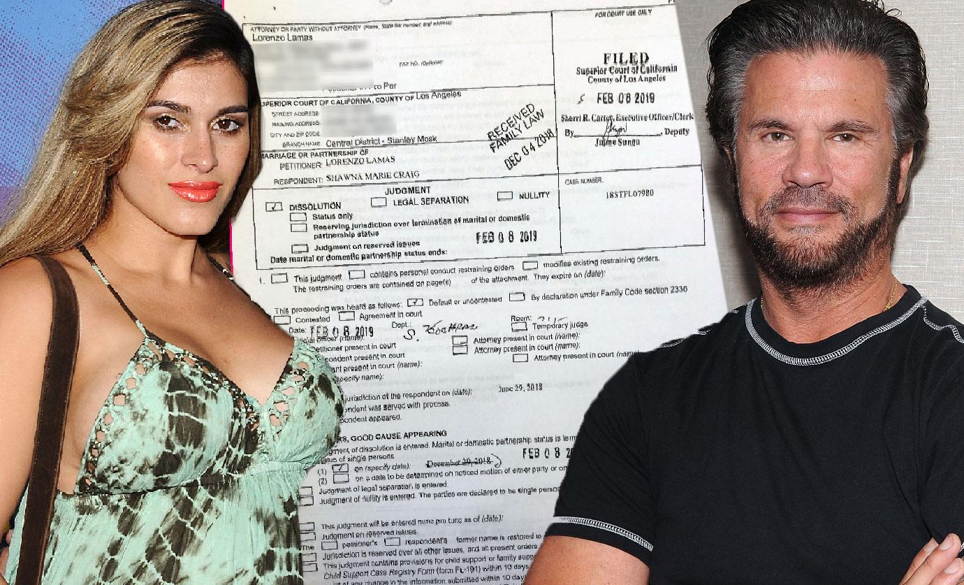 Lorenzo Lamas Finalizes Divorce With Shawna Marie Craig
