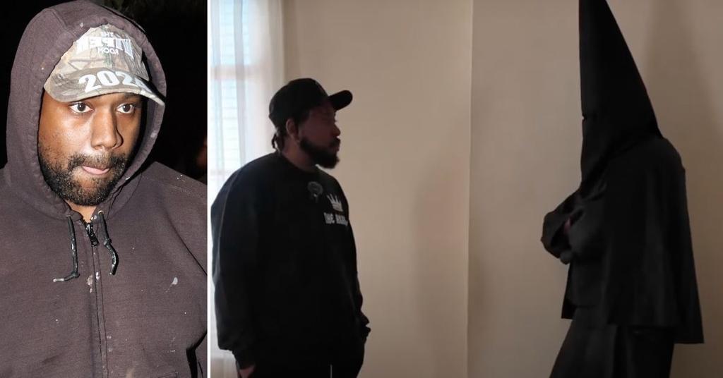 Kanye West Wears Black KKK Outfit During Horrific Hour-Long Interview