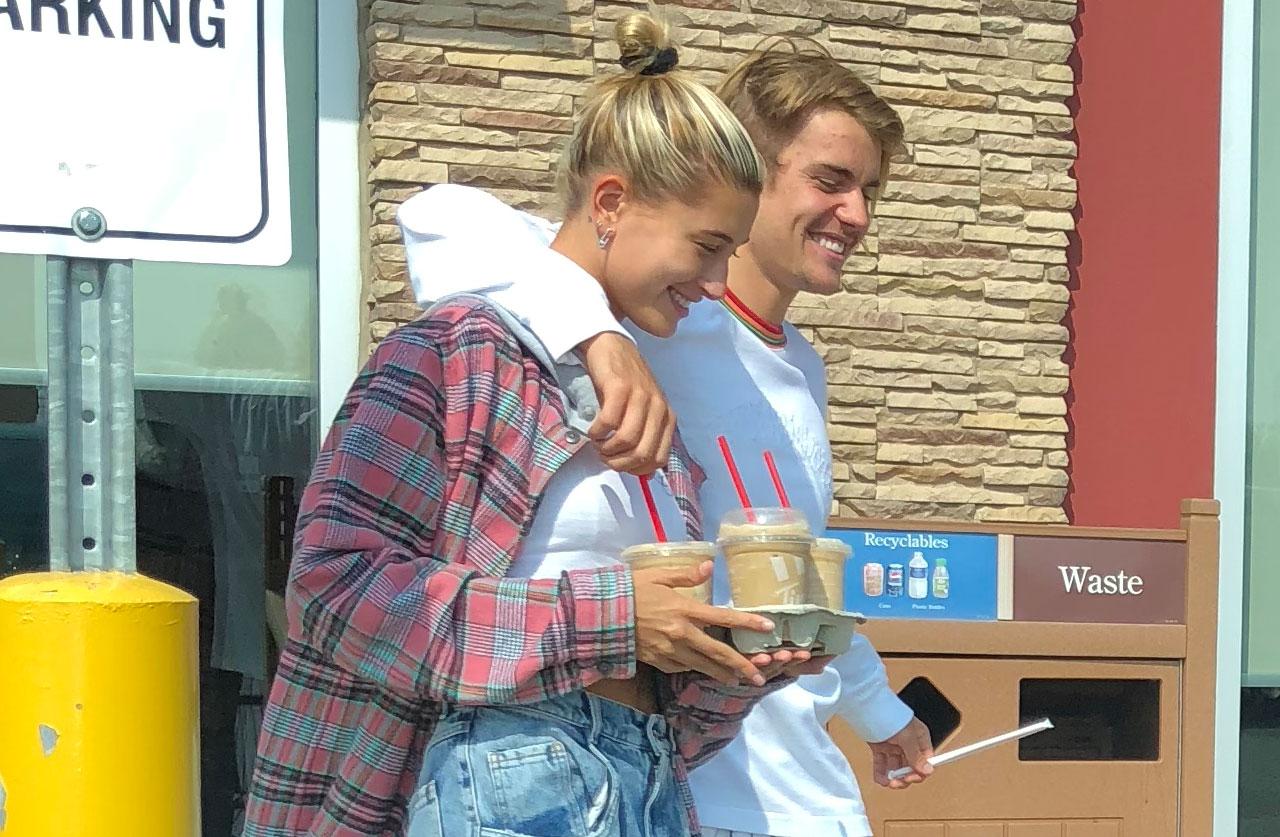 Justin Bieber & Hailey Baldwin Look Happy In Canada After Crying