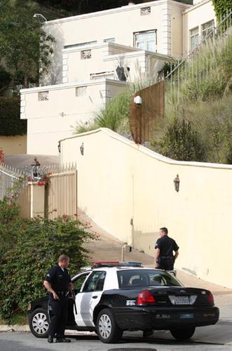 Brittany Murphy's husband Simon Monjack arrives home