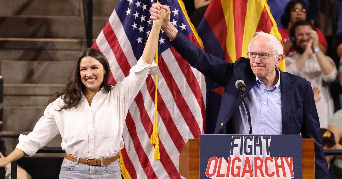 AOC And Bernie Sanders Dubbed 'Eco-Warrior Hypocrites' For Using Jet