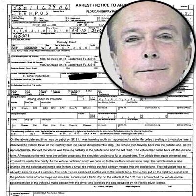 BREAKING NEWS: Inside David Cassidy's DUI Arrest - Read The Police Report