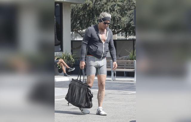 Mickey Rourke Flashes Bulge In Skin-Tight Grey Boxers – At 64