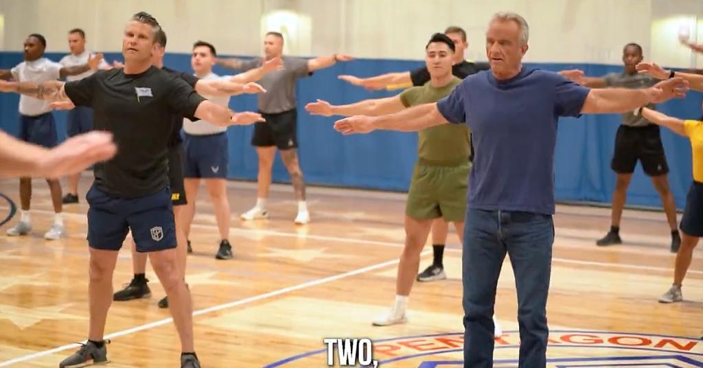 WATCH: RFK Jr. Accused Of 'Faking' Workout in Video With Pete Hegseth