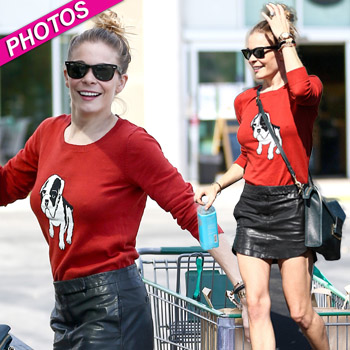Nice Grocery Store Getup, LeAnn! Rimes Steams Up The Market In Leather ...